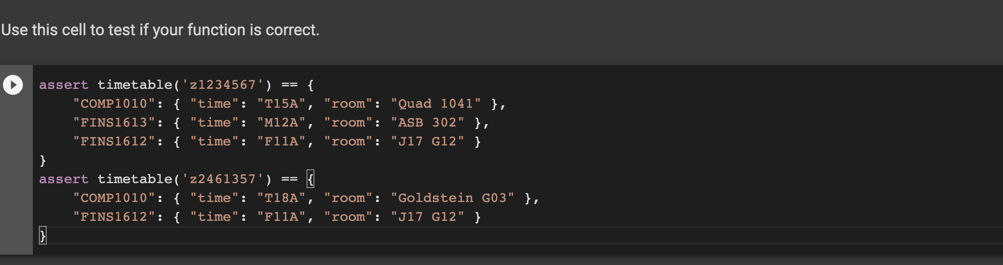 Solved Python question This data structure contains a series | Chegg.com