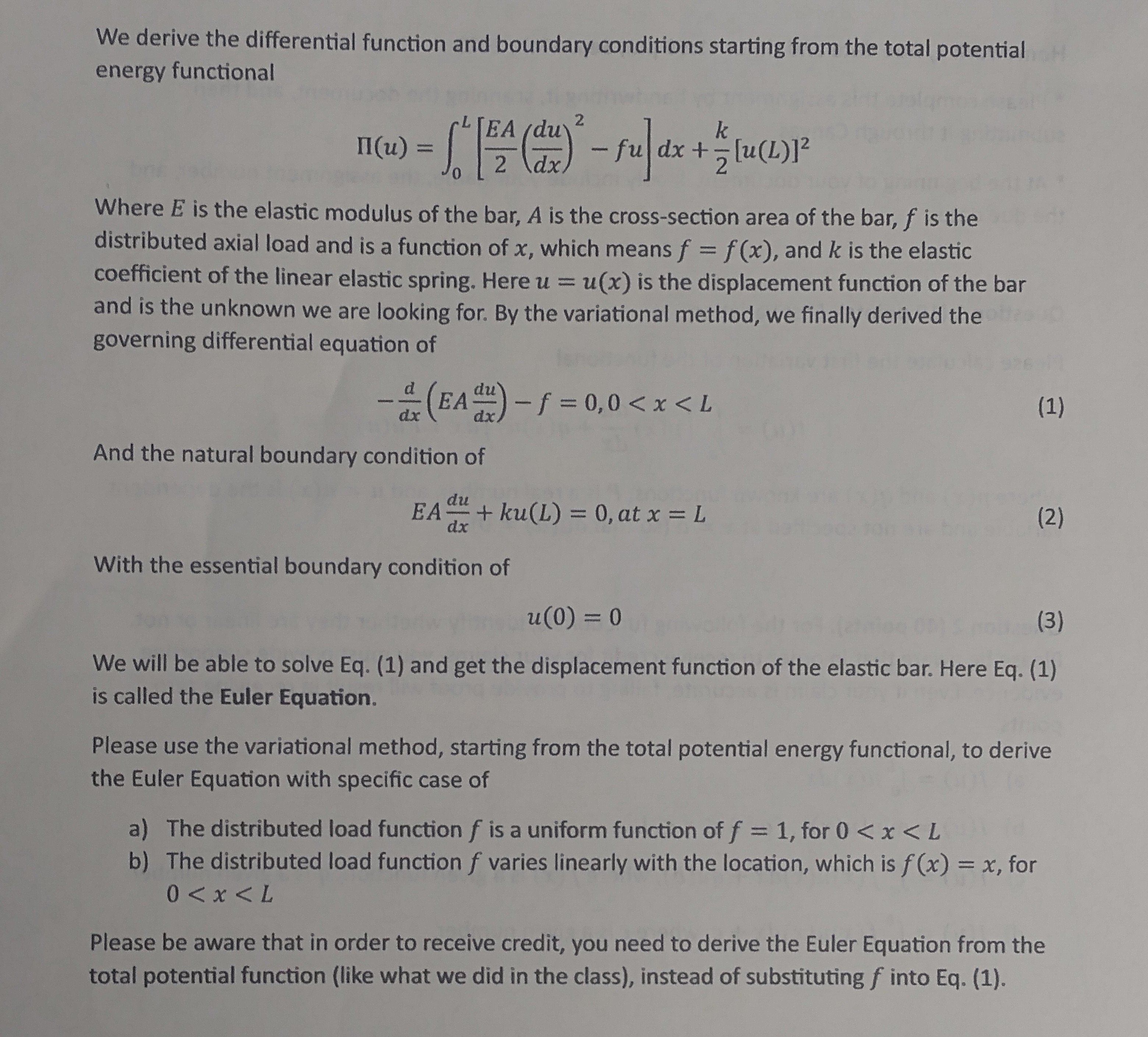 Solved We derive the differential function and boundary | Chegg.com