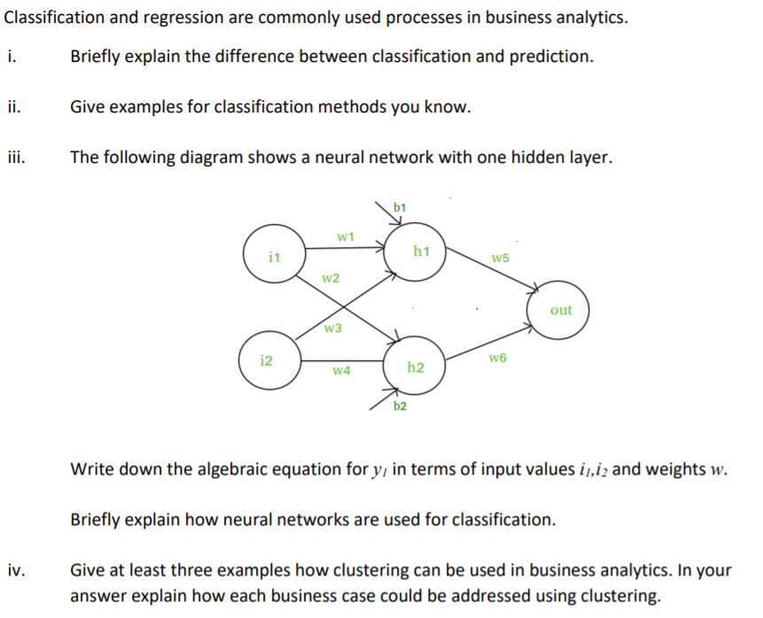 Solved Classification and regression are commonly used | Chegg.com