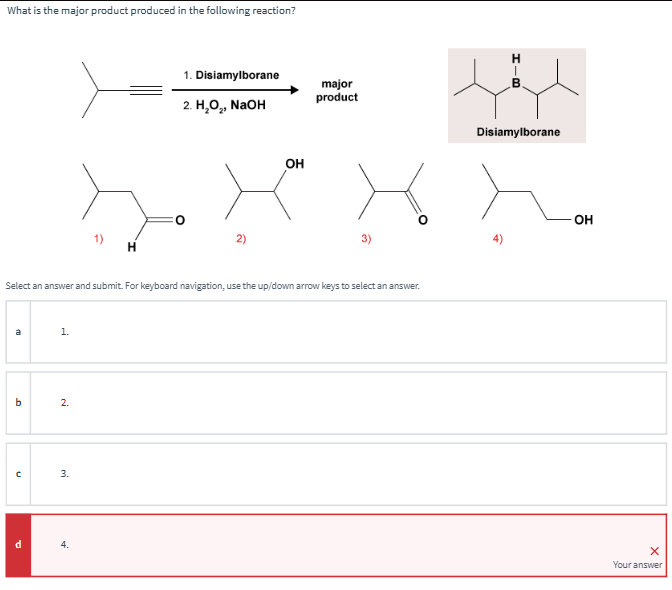 Solved What is the major product produced in the following | Chegg.com