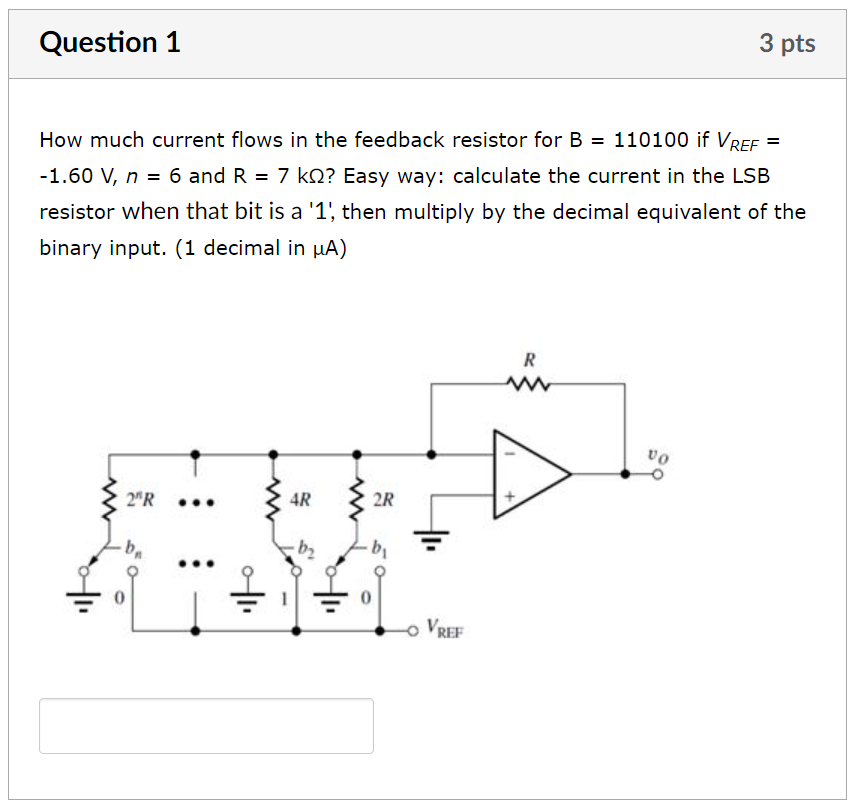 Solved Question 1\\nHow much current flows in the feedback | Chegg.com