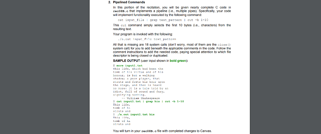 rec0B.c /* * usage: ./a.out input_file | Chegg.com