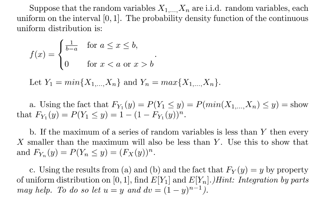 Solved Suppose that the random variables X1,..., Xn are | Chegg.com