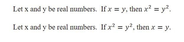 Solved Let x ﻿and y ﻿be real numbers. If x=y, ﻿then | Chegg.com