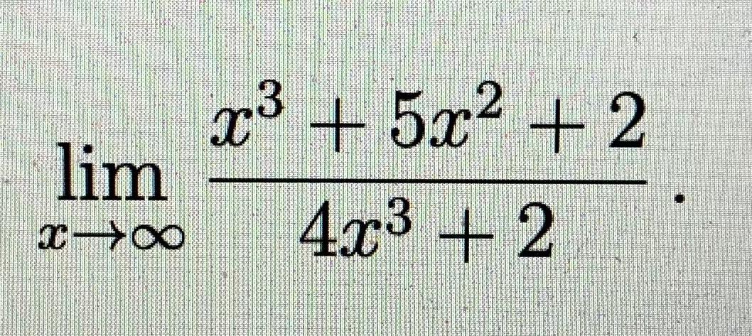 Solved Find the following limit. Please use clear | Chegg.com