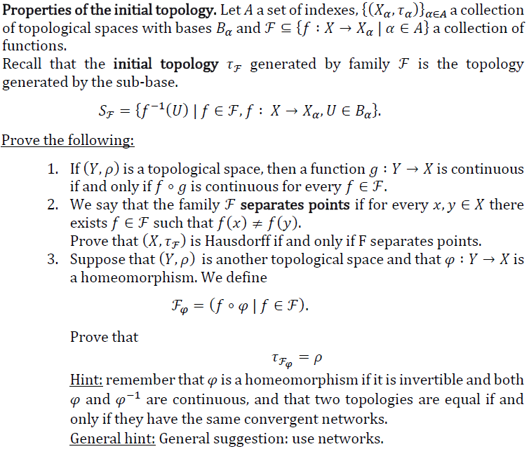 Solved THIS IS TOPOLOGY. ADVANCED MATH.PLEASE, GIVE A | Chegg.com