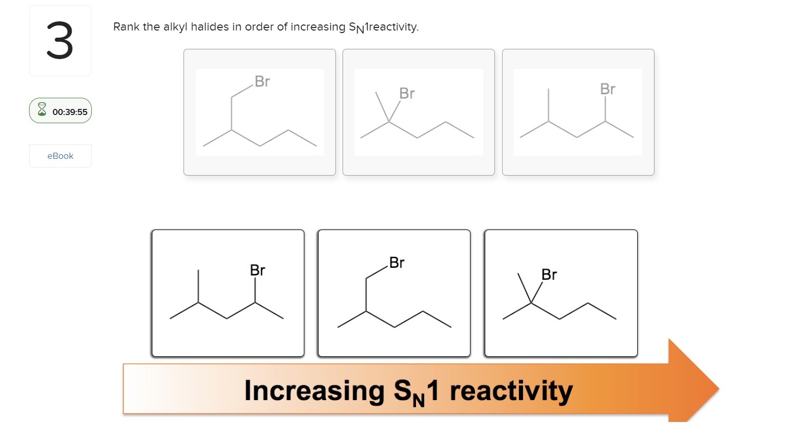 Solved Rank the alkyl halides in order of increasing SN | Chegg.com