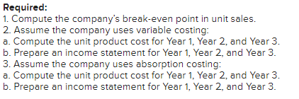 Solved Problem 6-18 (Algo) Variable and Absorption Costing | Chegg.com
