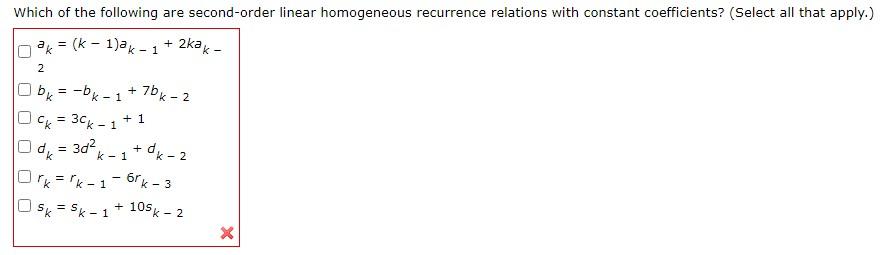 Solved Which of the following are second-order linear | Chegg.com