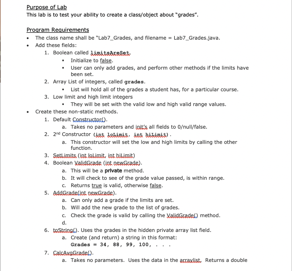 Solved Purpose of Lab This lab is to test your ability to | Chegg.com