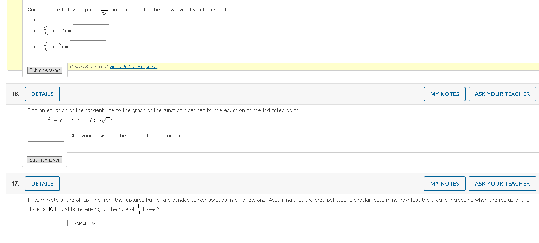 Solved Complete the following parts. dxdy must be used for | Chegg.com