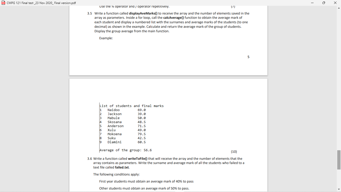 PE CMPG 121 Final test_23 Nov 2020_ Final version.pdf | Chegg.com