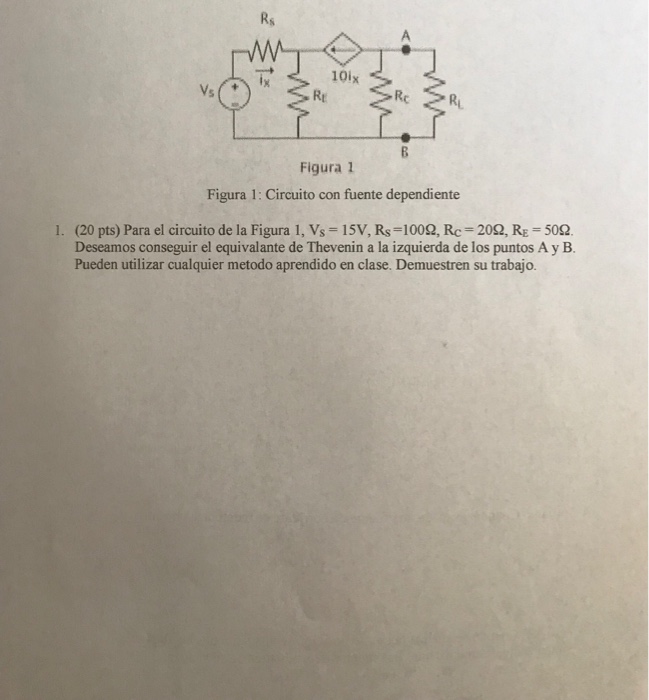 Solved Ri R2 Figura Al: Circuito con Op-Amp (20 pts) Para el | Chegg.com