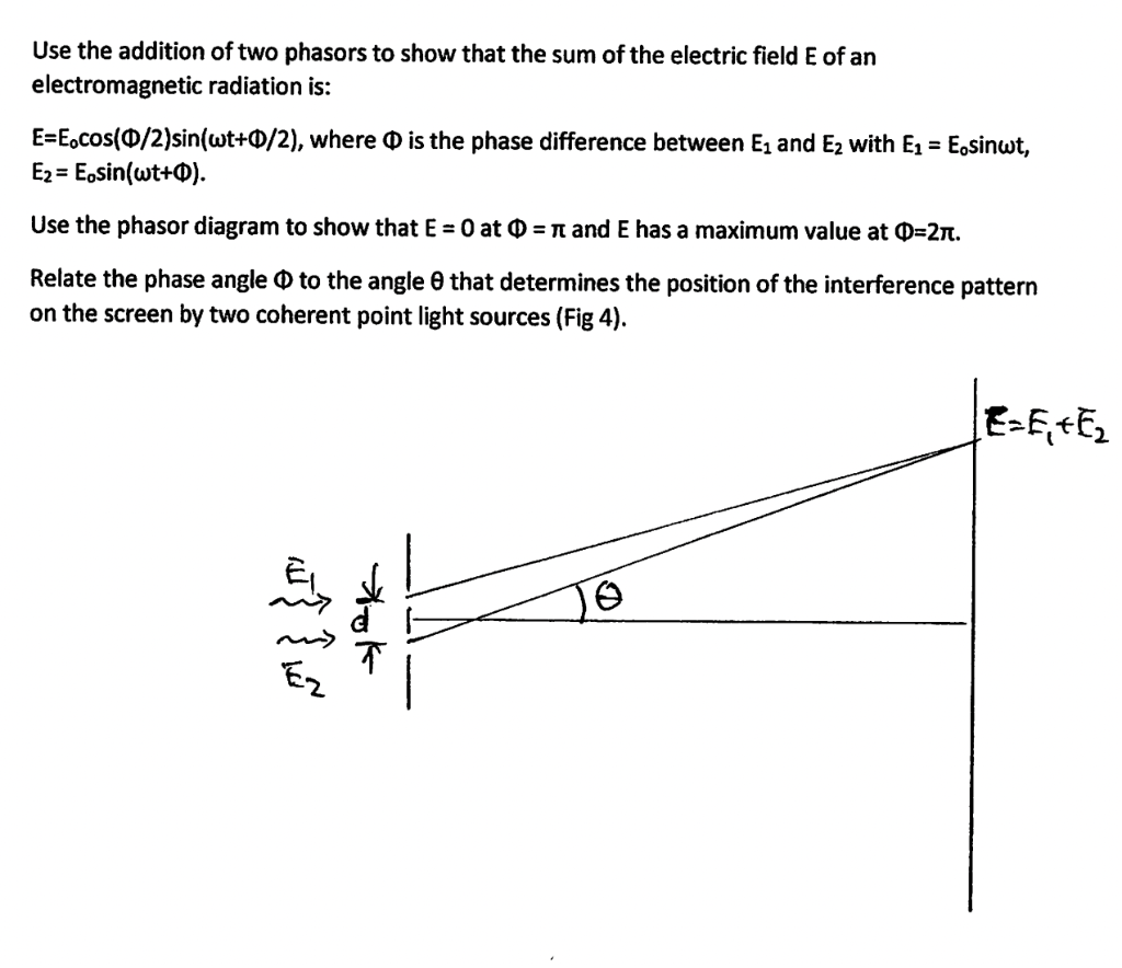 Solved Use the addition of two phasors to show that the sum | Chegg.com