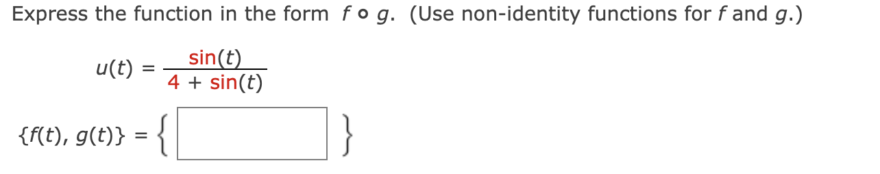 Solved Express the function in the form f ∘ g. | Chegg.com