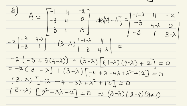 Solved Diagonalizing a Matrix how this in the end get | Chegg.com
