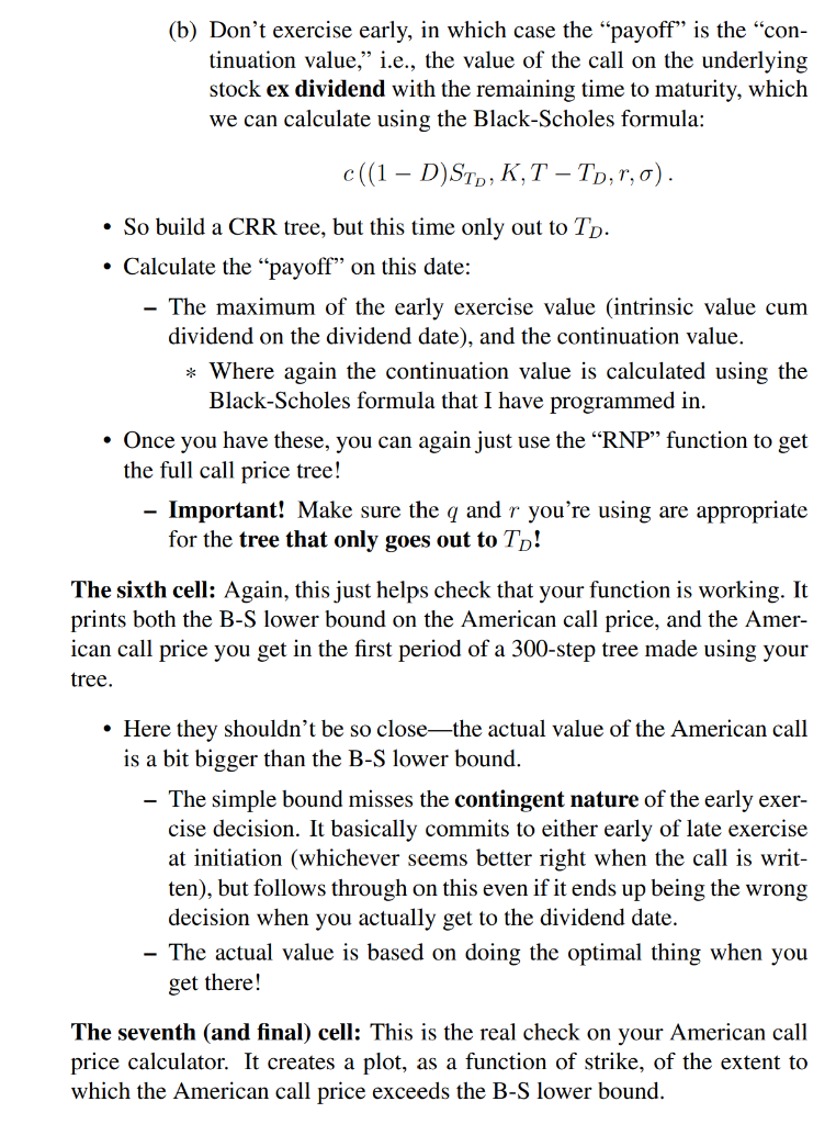 Solved 3. Python exercise: Using trees to do real pricing! A | Chegg.com