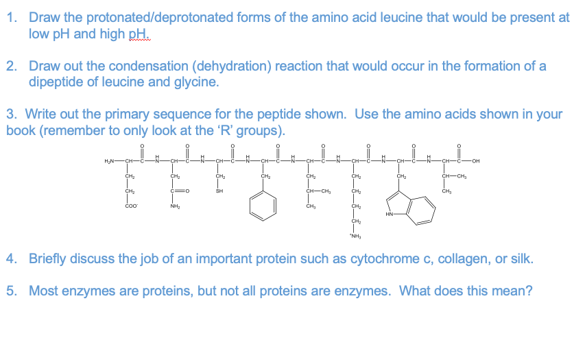 Solved 1. Draw the protonated/deprotonated forms of the | Chegg.com
