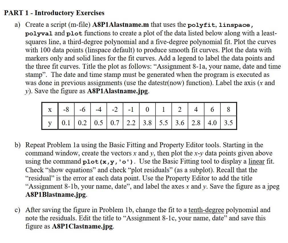 Solved PART 1 - Introductory Exercises Create a script | Chegg.com