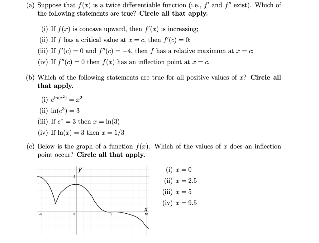 Solved (a) Suppose that f(x) is a twice differentiable | Chegg.com
