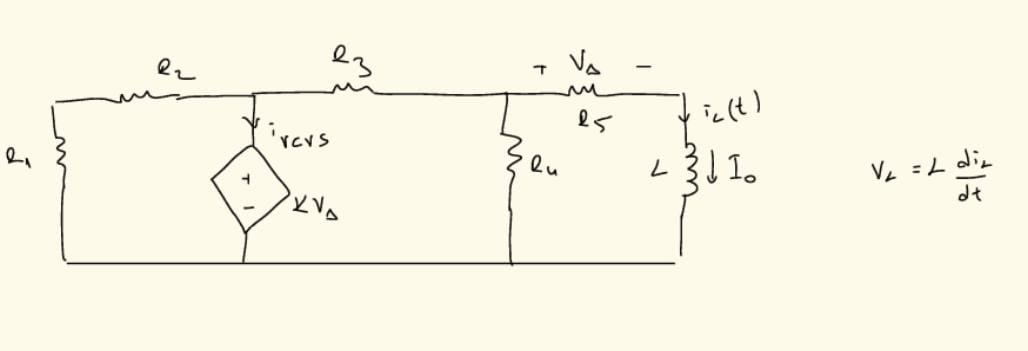 First Order Rl Circuit , ﻿initial inductor current is | Chegg.com