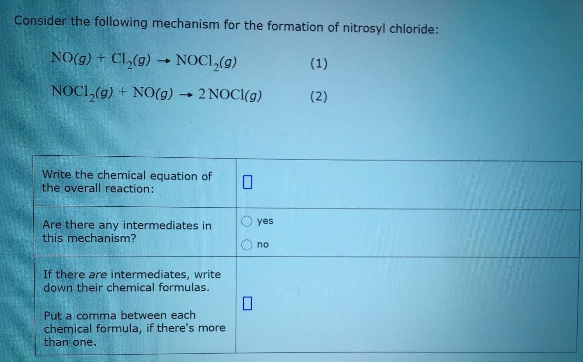 Solved Consider the following mechanism for the formation of | Chegg.com
