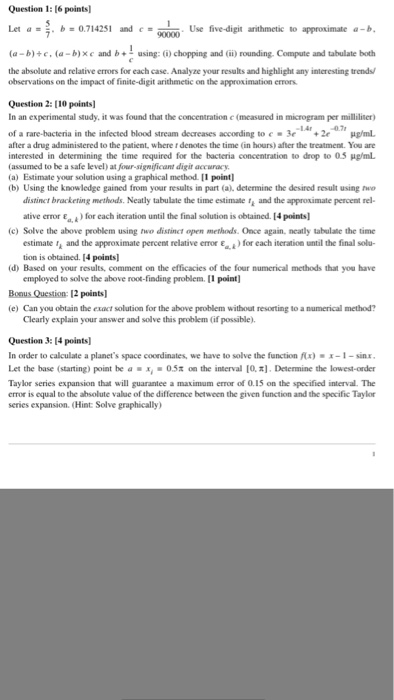 Question 1 [6 Pointsl Let A B 0 714251 And C