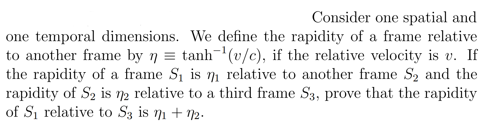 Solved Consider one spatial and one temporal dimensions. We | Chegg.com