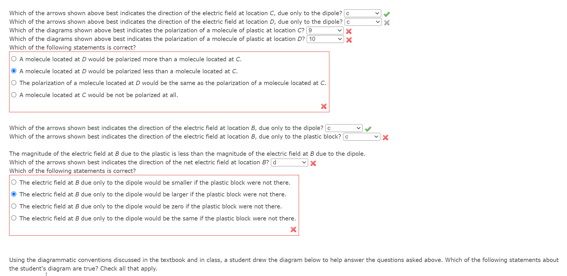Solved A dipole consisting of two oppositely charged balls | Chegg.com