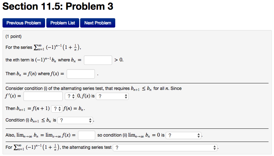 Solved Section 11.5: Problem 3 Previous Problem Problem List | Chegg.com