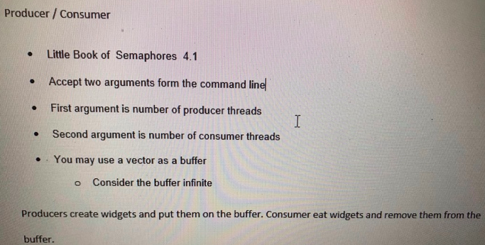 Solved Producer / Consumer . Little Book of Semaphores 4.1 . | Chegg.com