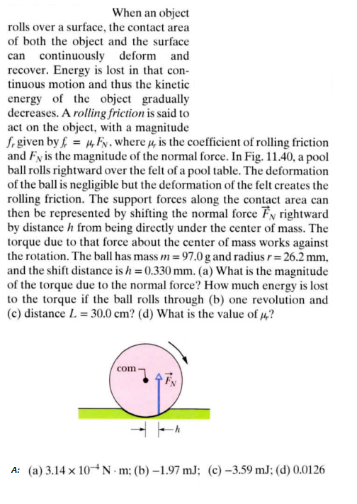 Solved rolls over a surface, the contact area of both the | Chegg.com