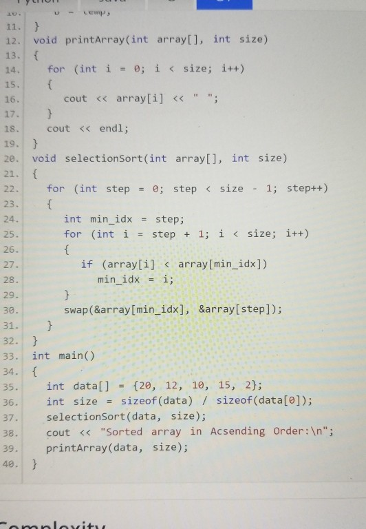 Solved How to do in c++: Here is the bubble sort | Chegg.com
