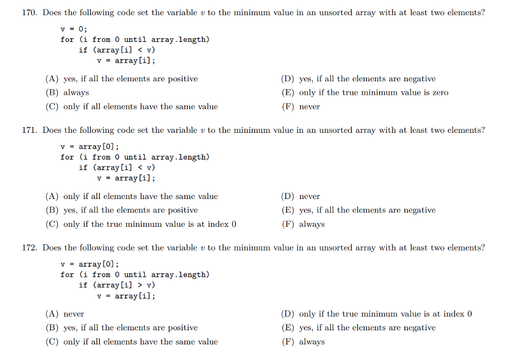 Solved Concept: simple arraus Assume zero-based indexing for | Chegg.com