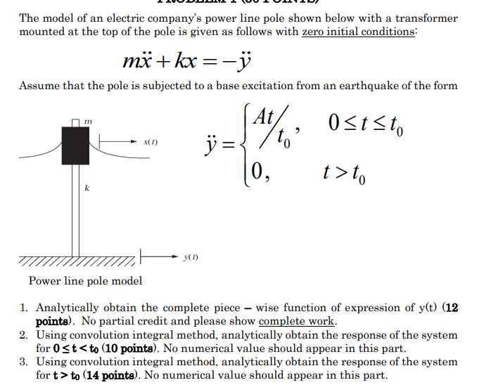 The model of an electric company's power line pole | Chegg.com