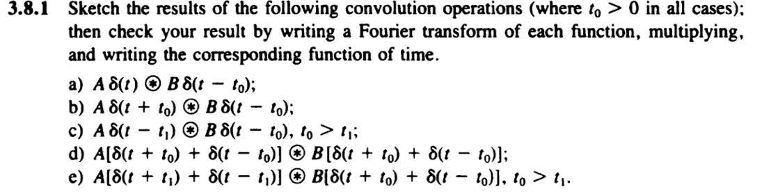 Solved 8.1 Sketch the results of the following convolution | Chegg.com