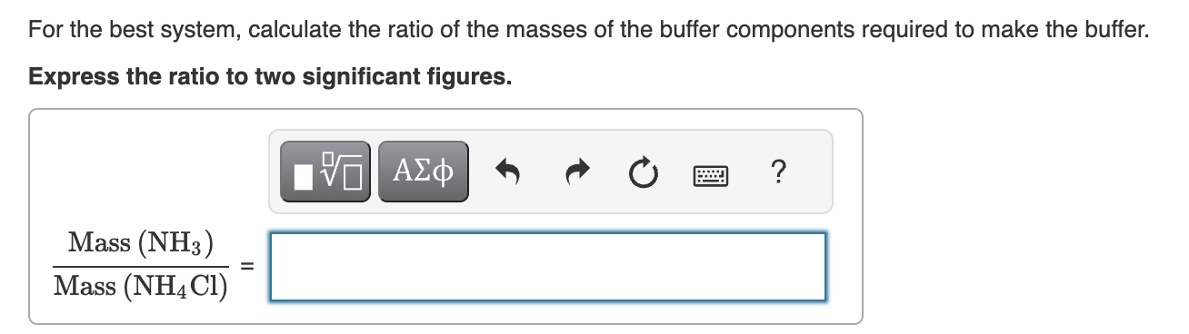 Solved For the best system, calculate the ratio of the | Chegg.com
