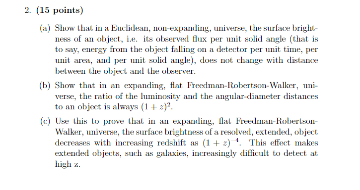 Solved 2. (15 points) (a) Show that in a Euclidean, | Chegg.com