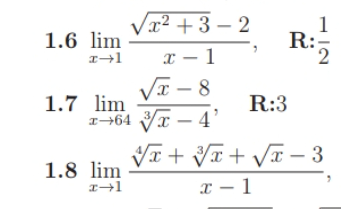 Solved Determine the value of the following limits | Chegg.com