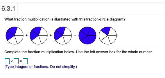 Solved 6.3.1 What fraction multiplication is illustrated | Chegg.com