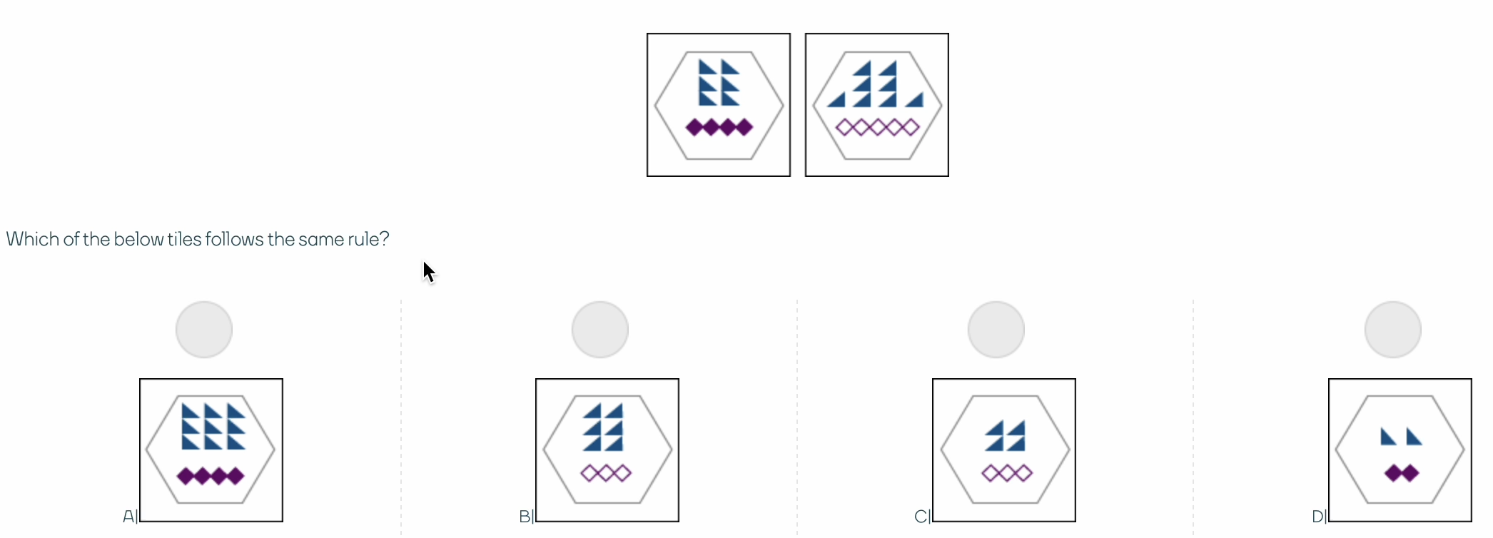Solved Which of the below tiles follows the same rule? | Chegg.com