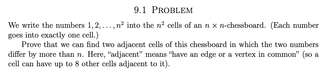 Solved 9.1 ﻿ProblemWe write the numbers 1,2,dots,n2 ﻿into | Chegg.com