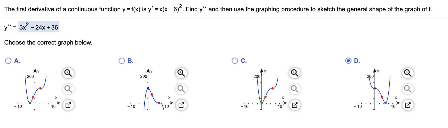 Solved x(x-6). Find y'" and then use the graphing procedure | Chegg.com