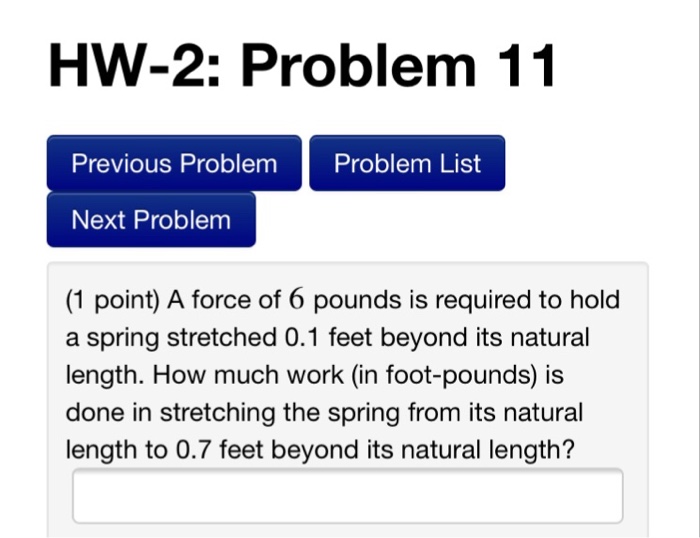 Solved HW-2: Problem 11 Previous Problem Problem List Next | Chegg.com