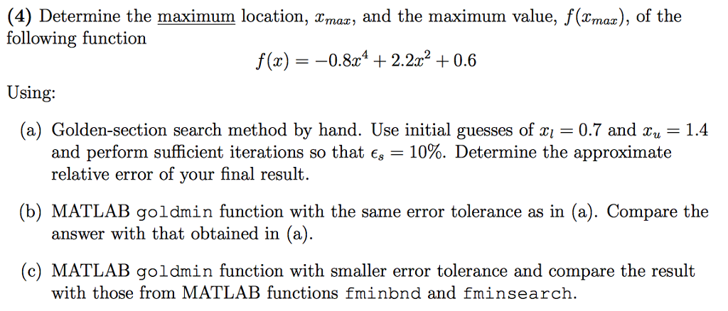 4 Determine The Maximum Location Emax And The 