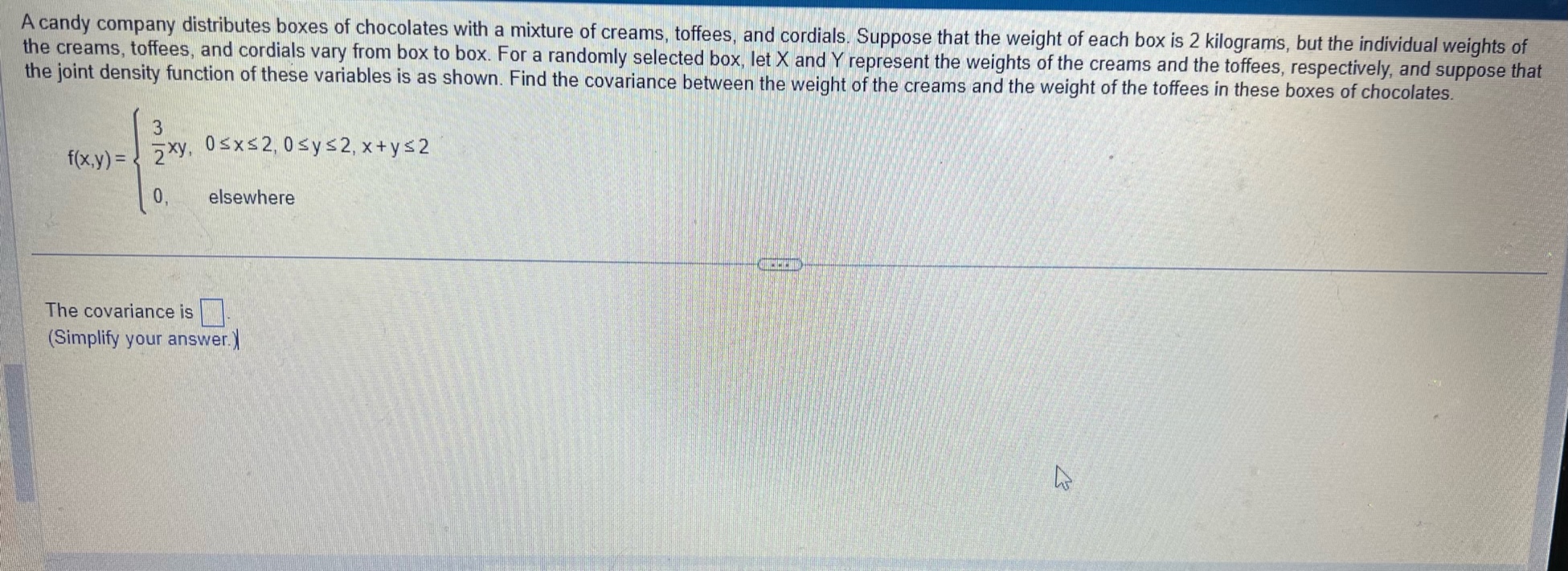 Solved A candy company distributes boxes of chocolates with | Chegg.com