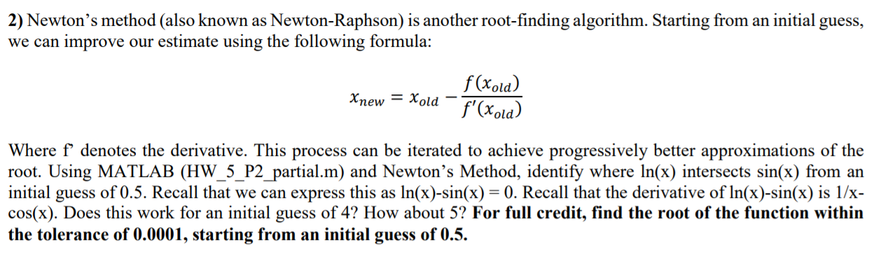 Solved clearvars close all clc tol = 0.0001; % this is the | Chegg.com