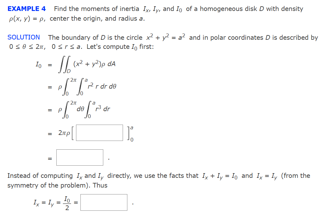 Solved EXAMPLE 4 ﻿Find the moments of inertia Ix,Iy, ﻿and I0 | Chegg.com