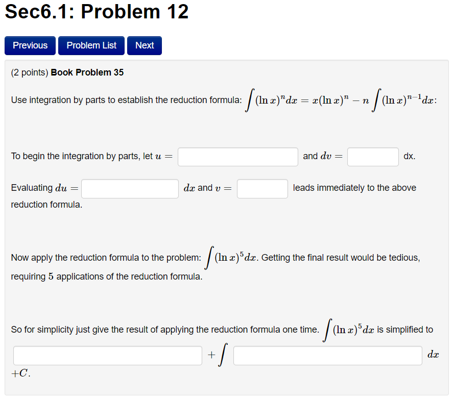 Solved Sec6.1: Problem 12 Previous Problem List Next (2 | Chegg.com
