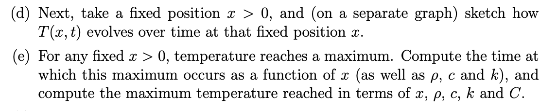 Solved pc x? T(x,t) = t-1/2C'exp +To 4k t to the problem | Chegg.com